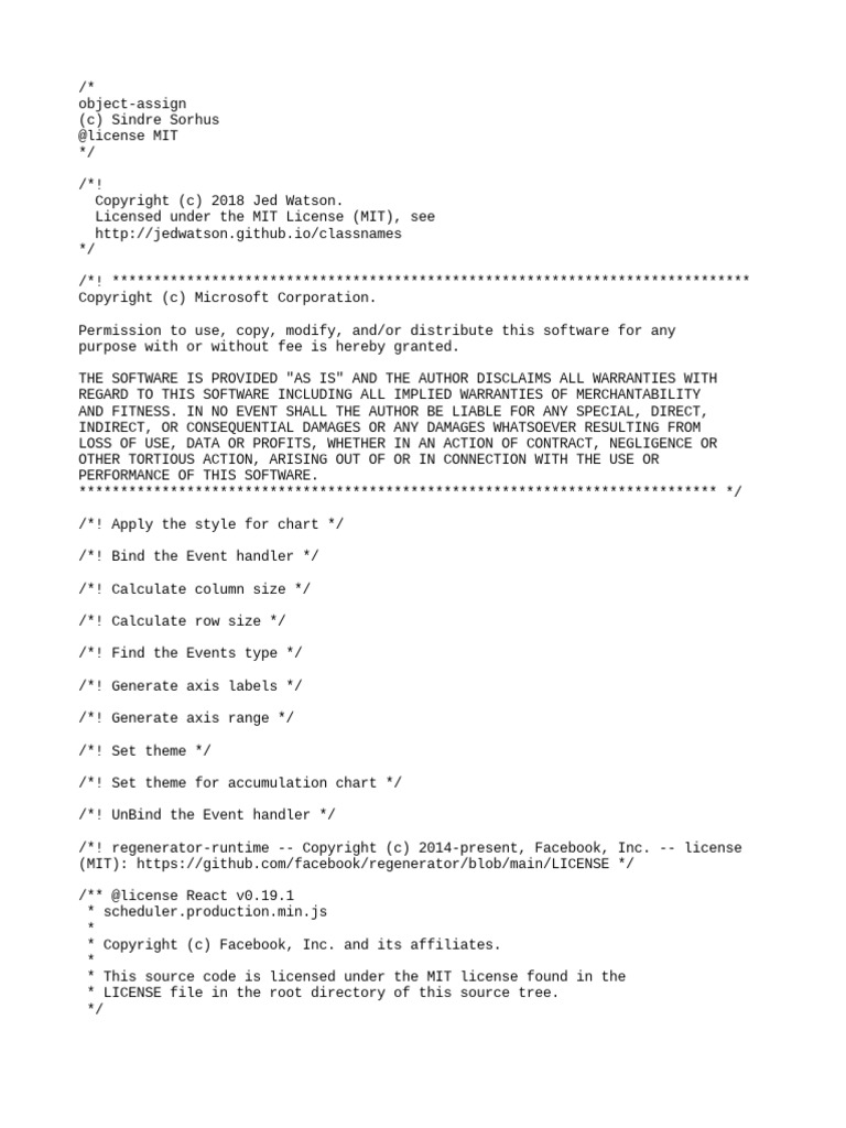 Main 4bc4a96a Js LICENSE | PDF | Source Code | Intellectual Works