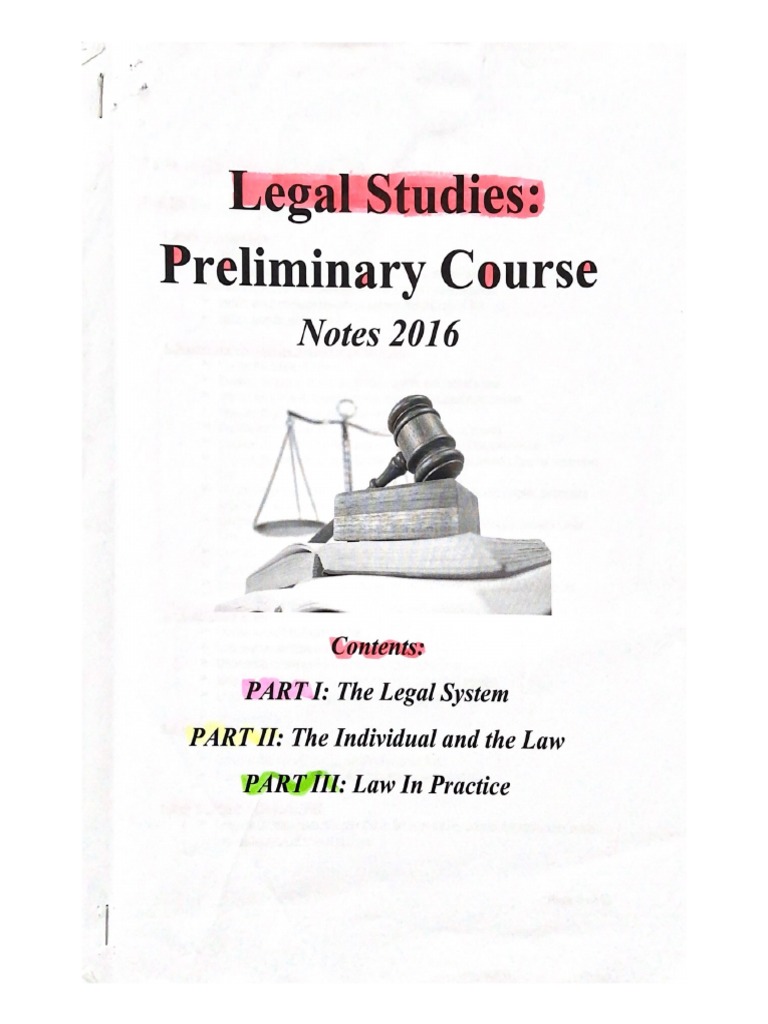 Legal Studies Core Part 1: The Legal System | PDF