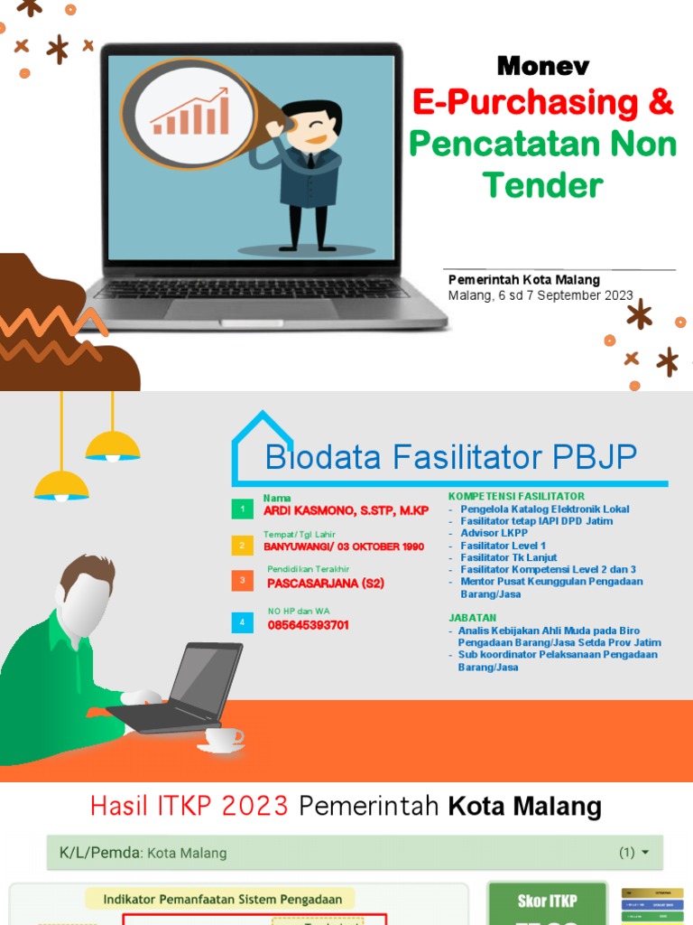 Monev-E-Purchasing Dan Pencatatan Non Tender | PDF