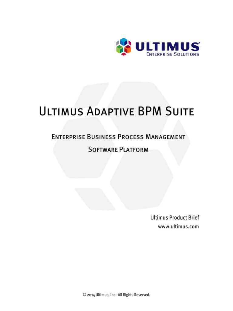 Ultimus Adaptive BPM Suite v8 Product Brief | PDF | Business Process Management | Databases