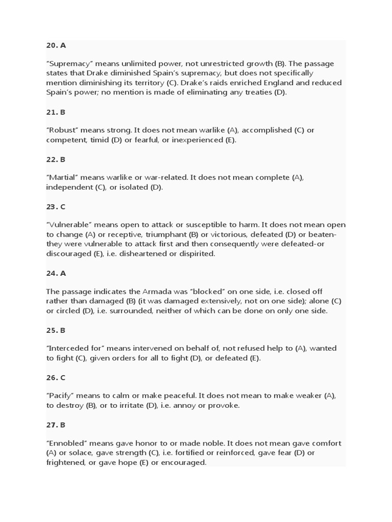 Answer Key 20-39 | PDF