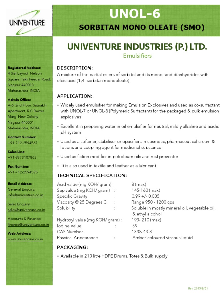 Unol 6 | PDF | Emulsion | Oil