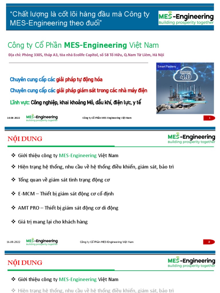 MES - Motor Condition Monitoring | PDF