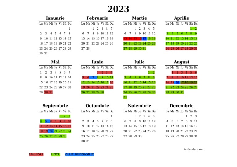Calendar 2023 Colorat | PDF