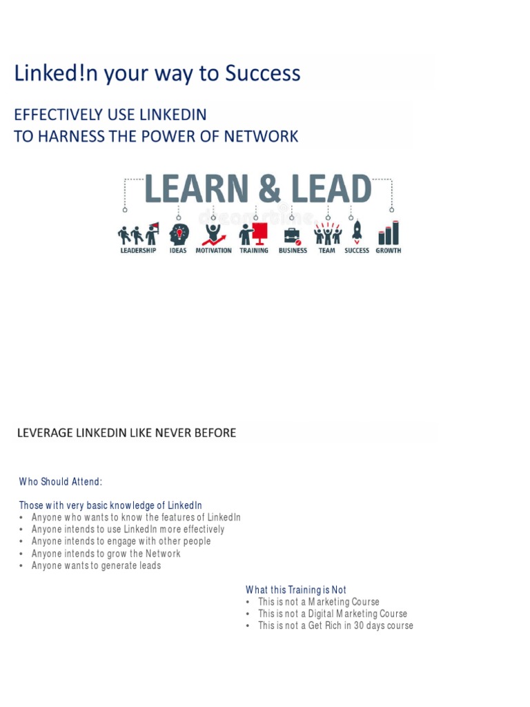 Effectively Use LinkedIn - Harness The Power of Network | PDF | Linked ...