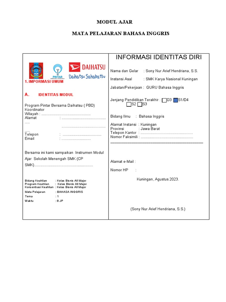 Modul Part of Speech | PDF