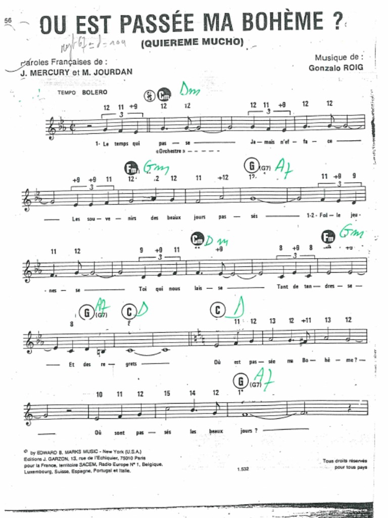 Ou Est Passée Ma Bohème | PDF
