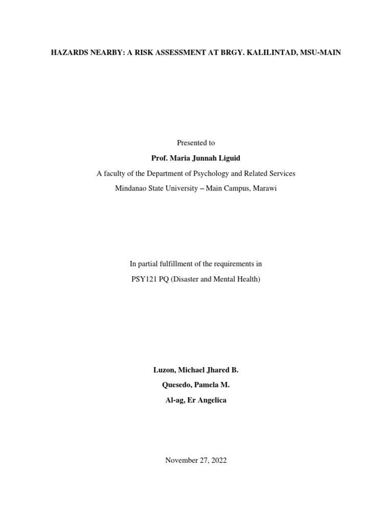 Disaster Risk Management | PDF | Risk | Traffic Collision