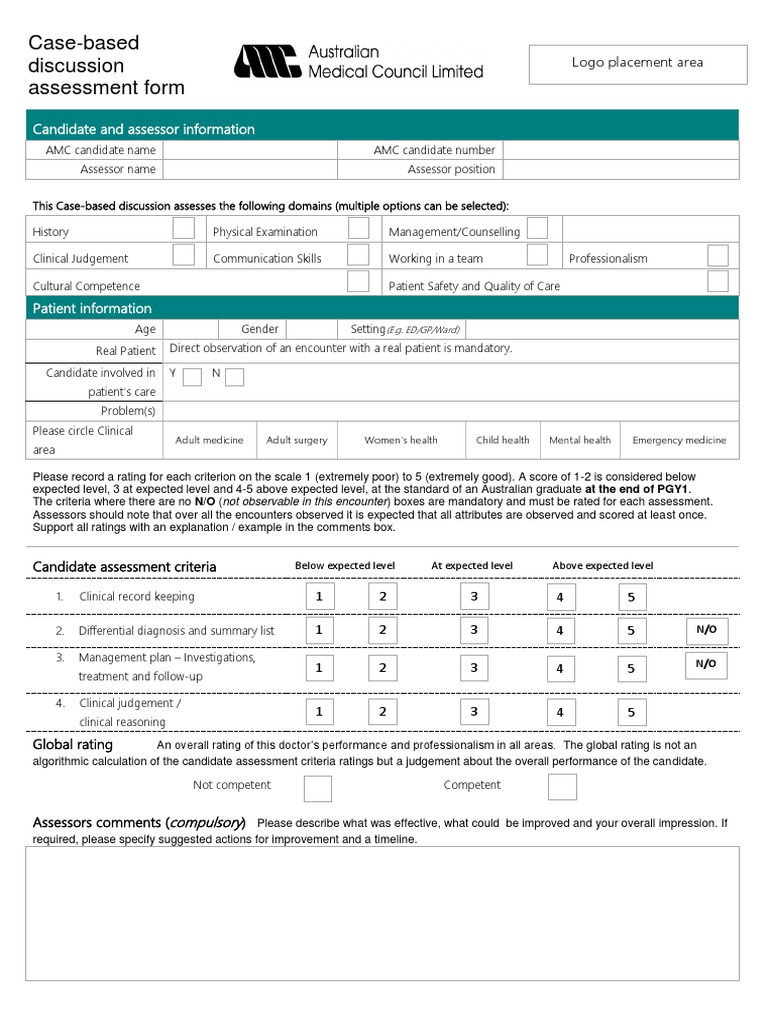 AMC CBD Form Final Version 2 | PDF | Medical Diagnosis | Patient