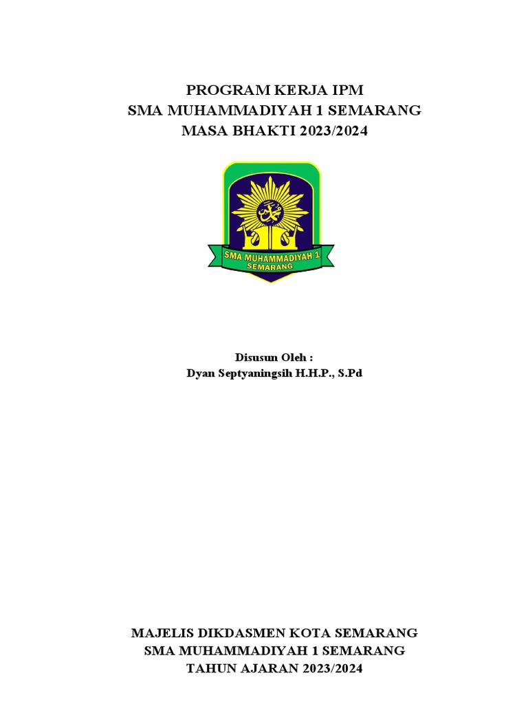 Program Kerja Ipm 2023-2024 | PDF