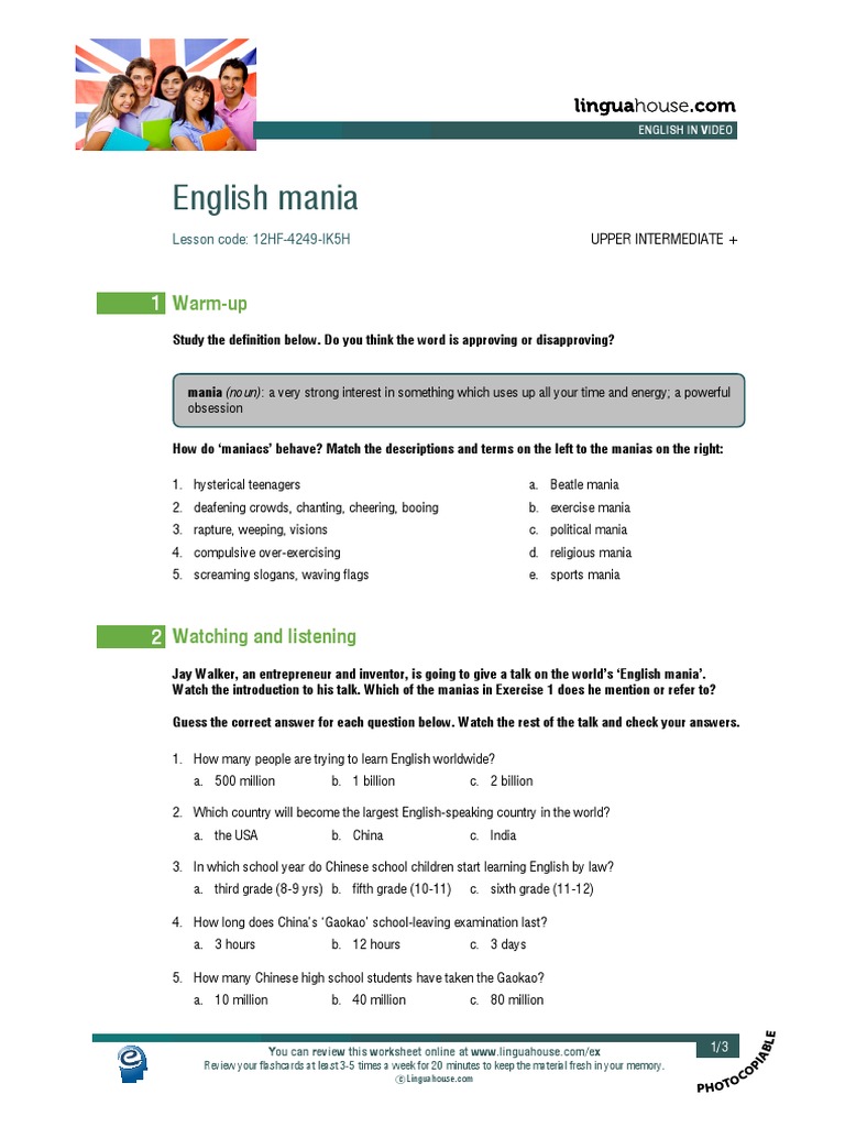 English Mania British English Student | PDF | English Language | Schools