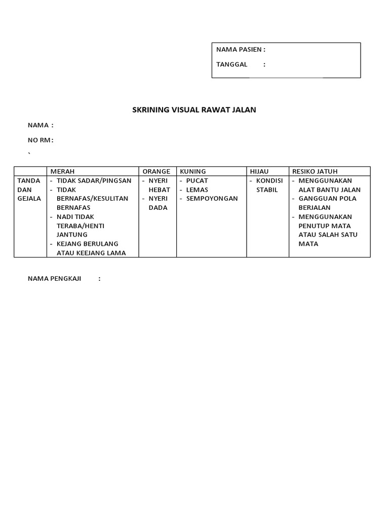 SKRINING VISUAL RAWAT JALAN | PDF