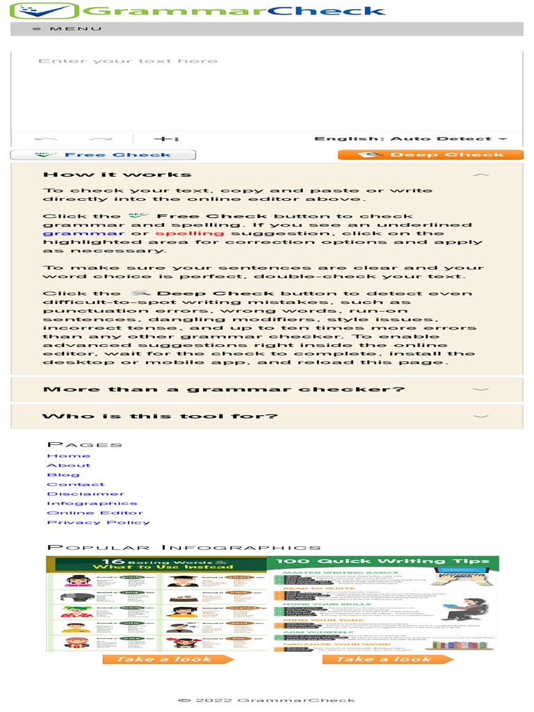 Free Grammar Checker (Online Editor) | PDF