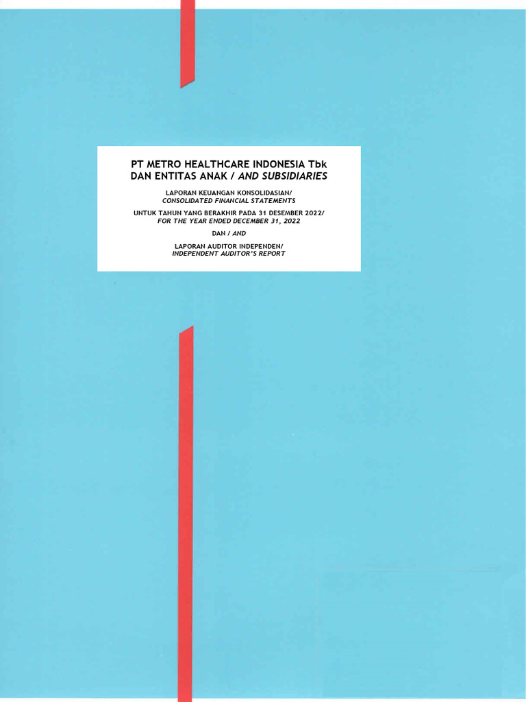 PT Metro Healthcare Indonesia TBK 31 December 2022 | PDF | Debt ...