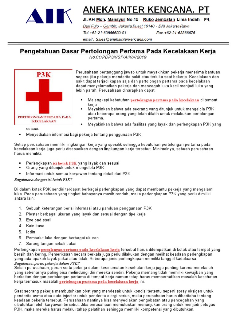 3.2 Prosedur P3K | PDF