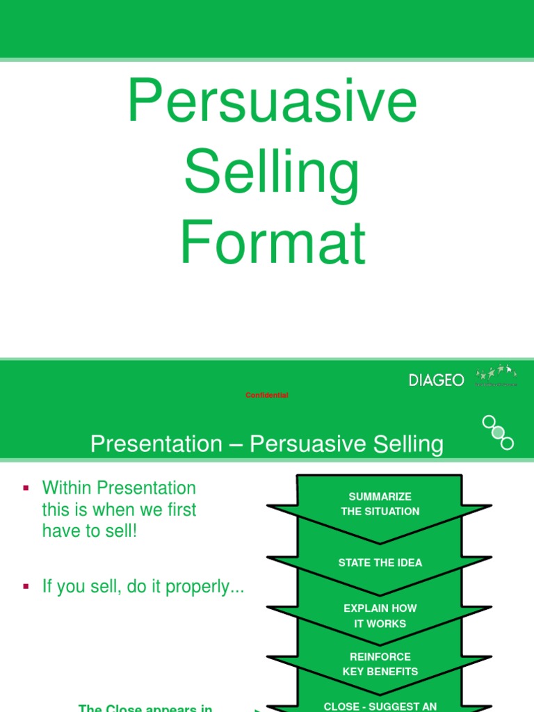 Persuasive Selling Format - Guidlines For Trade Story Workshop | PDF ...