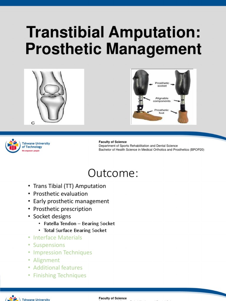 Prosthetic Management - Transtibial Amputation Part 12 | PDF ...
