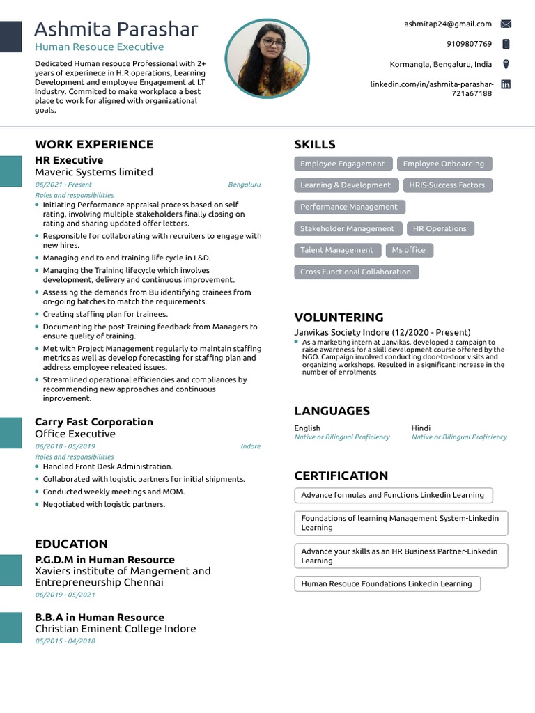Ashmita's Resume | PDF | Human Resources | Human Resource Management