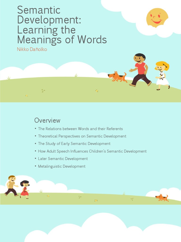 Semantic Development | PDF | Vocabulary | Concept