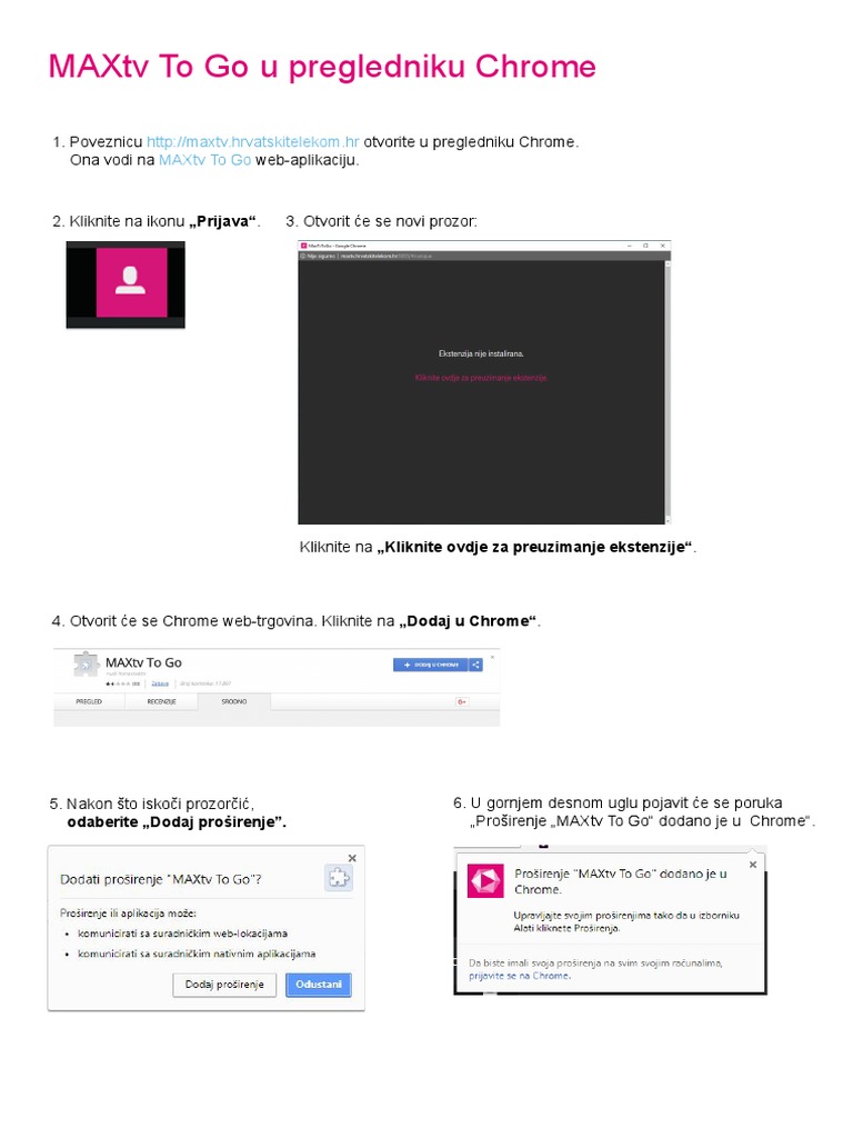 Upute Za Koristenje MAXtv To Go Web Aplikacije | PDF
