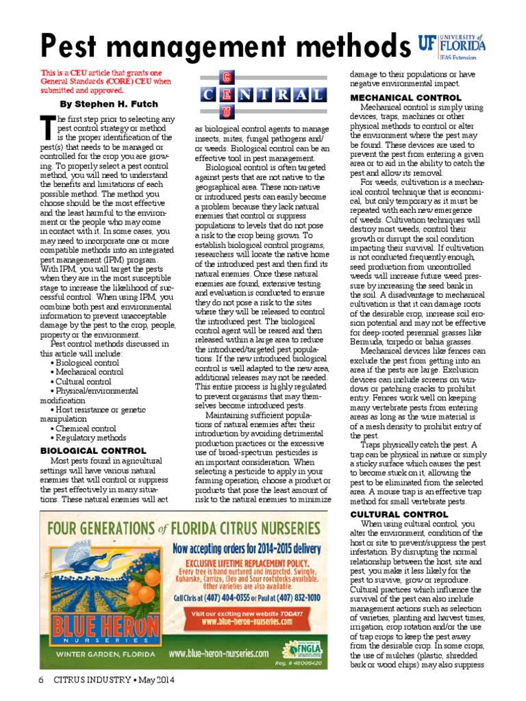 Pest Management Methods | PDF | Pest (Organism) | Pesticide