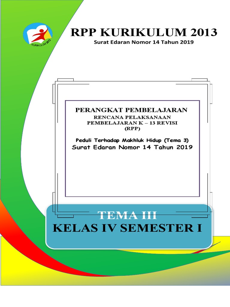 RPP KLS 4 Revisi 2020 TEMA 3 | PDF