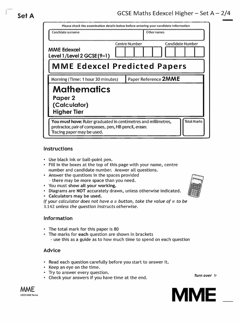 MME SetA 2H | PDF