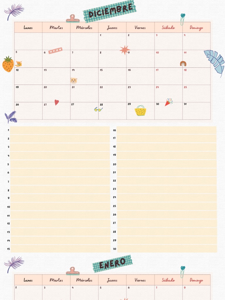 Calendario de Palabras | PDF