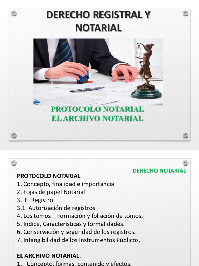 4 Protocolo Notarial-El Archivo Notarial PDF | PDF | Derecho Civil (Common Law) | Justicia