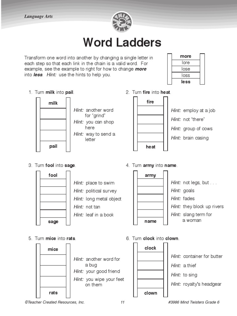 Word Ladders | PDF
