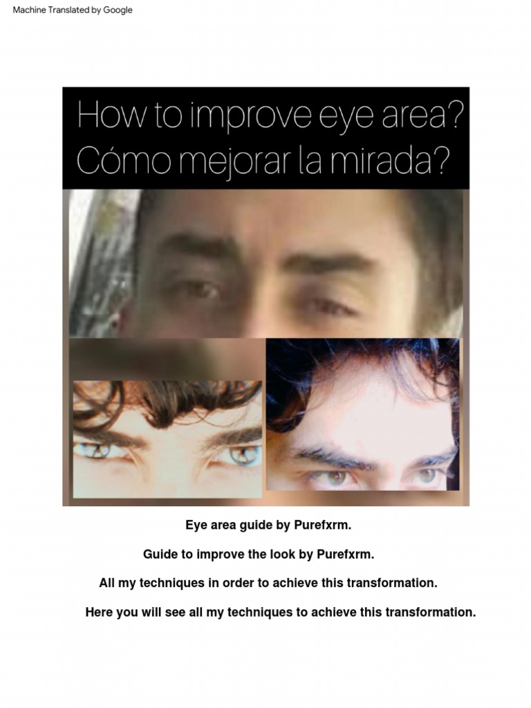 Eye Area Looksmaxxing Guide | PDF | Neck | Skull