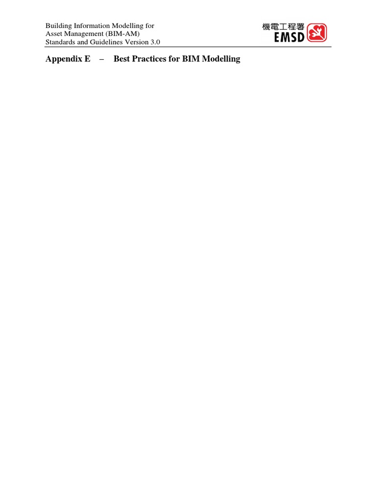 Appendix E-Best Practices For BIM Modelling | PDF | Building Information Modeling | Wall