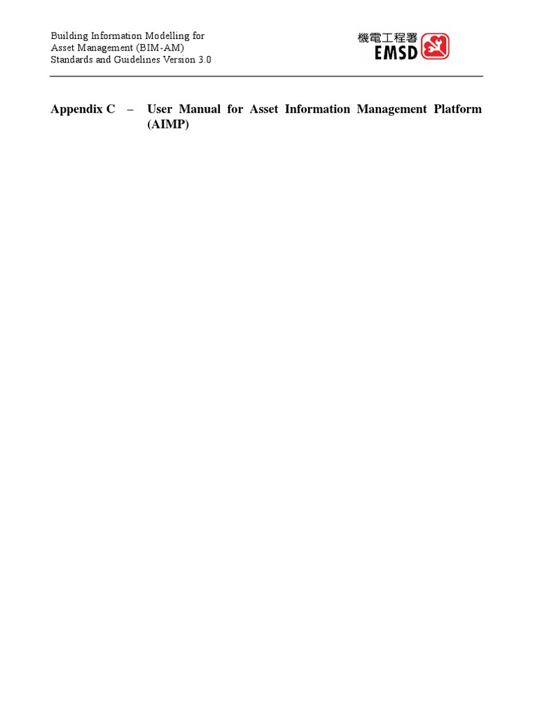 Appendix C-AIMP User Manual | PDF | Building Information Modeling | Computer File