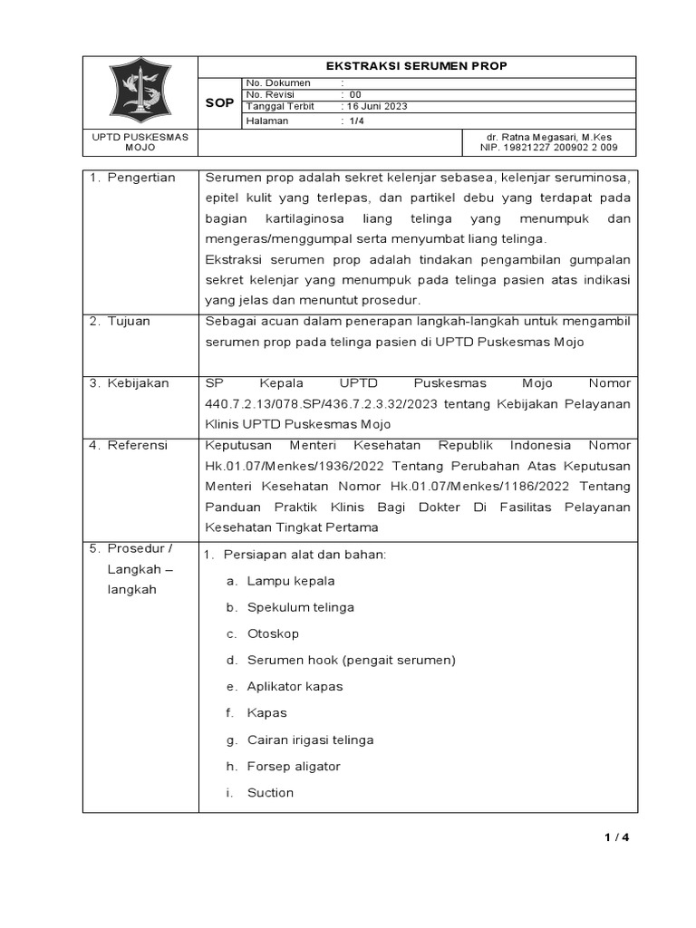SOP SERUMEN PROP new | PDF