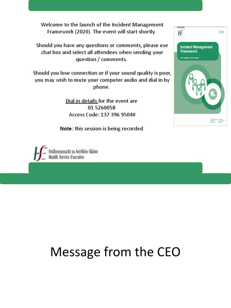 HSE Incident Management Framework 2020 | PDF | Policy | International ...