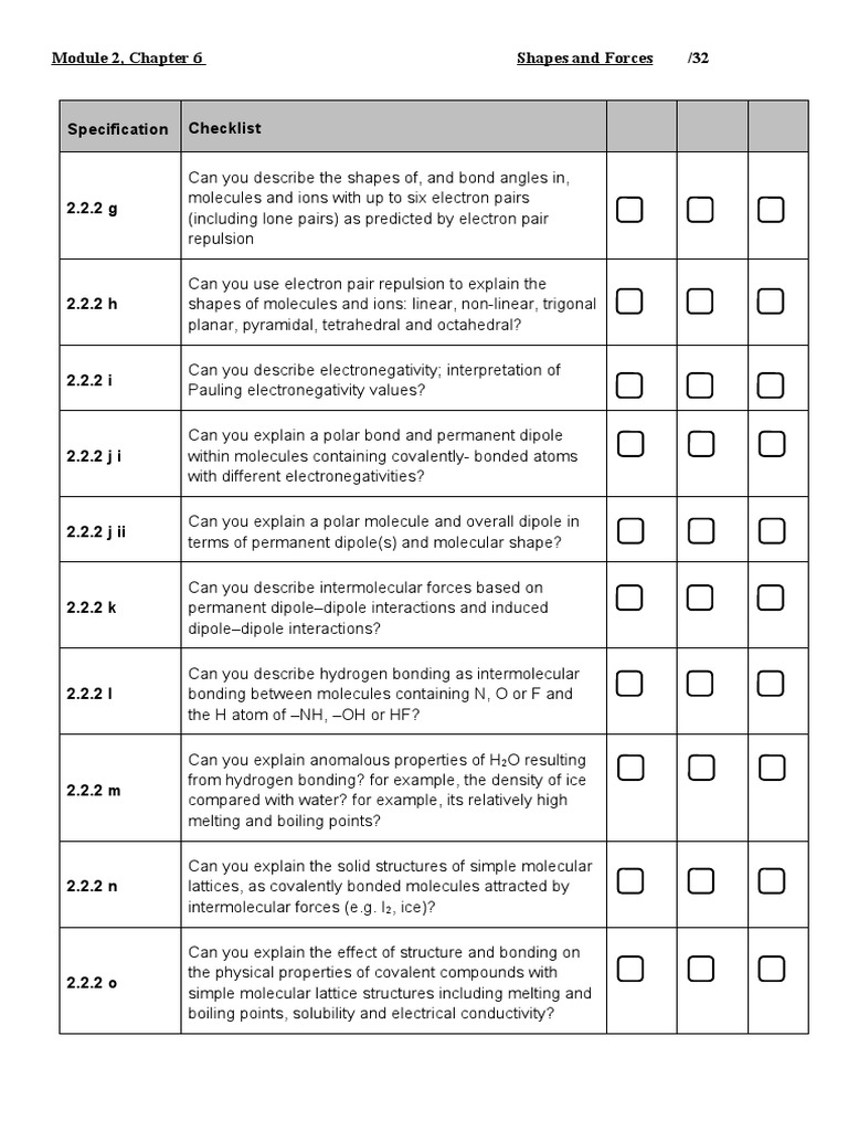 AS Chemistry OCR Module 2 Chapter 6 HL | PDF
