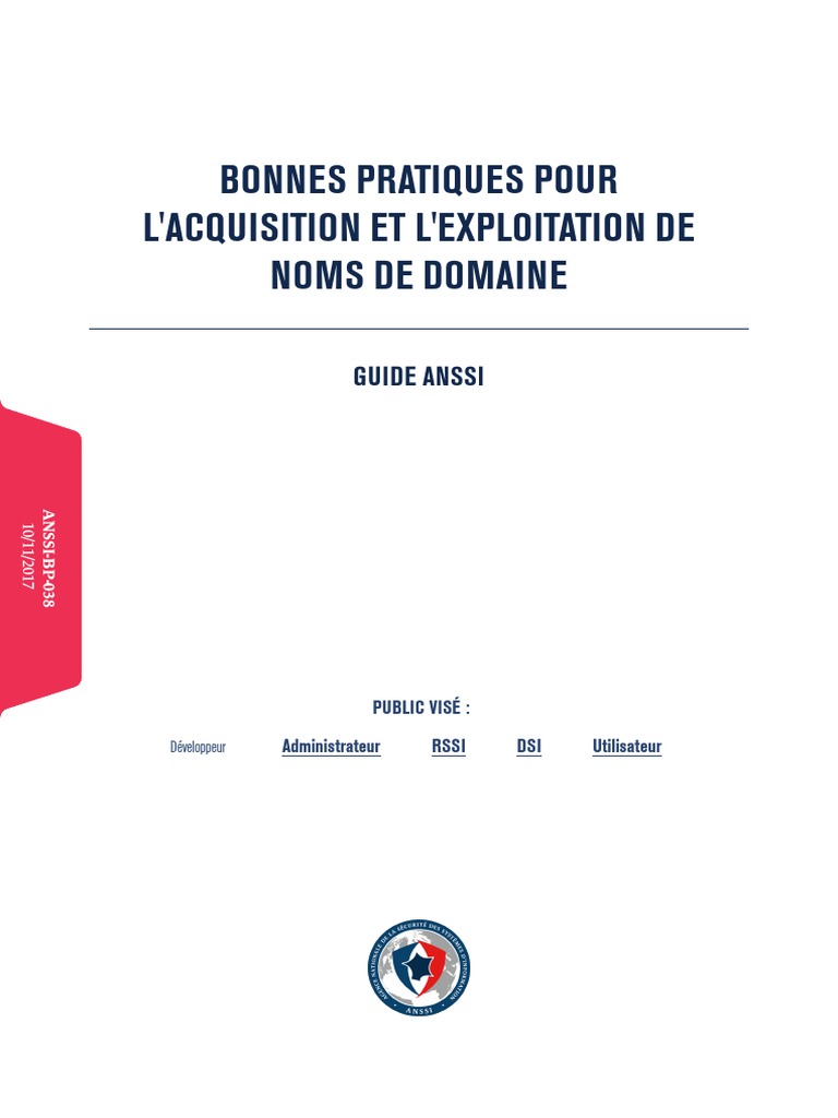 Guide Dns FR Anssi 1.3 | PDF | Système de noms de domaines | Nom de domaine