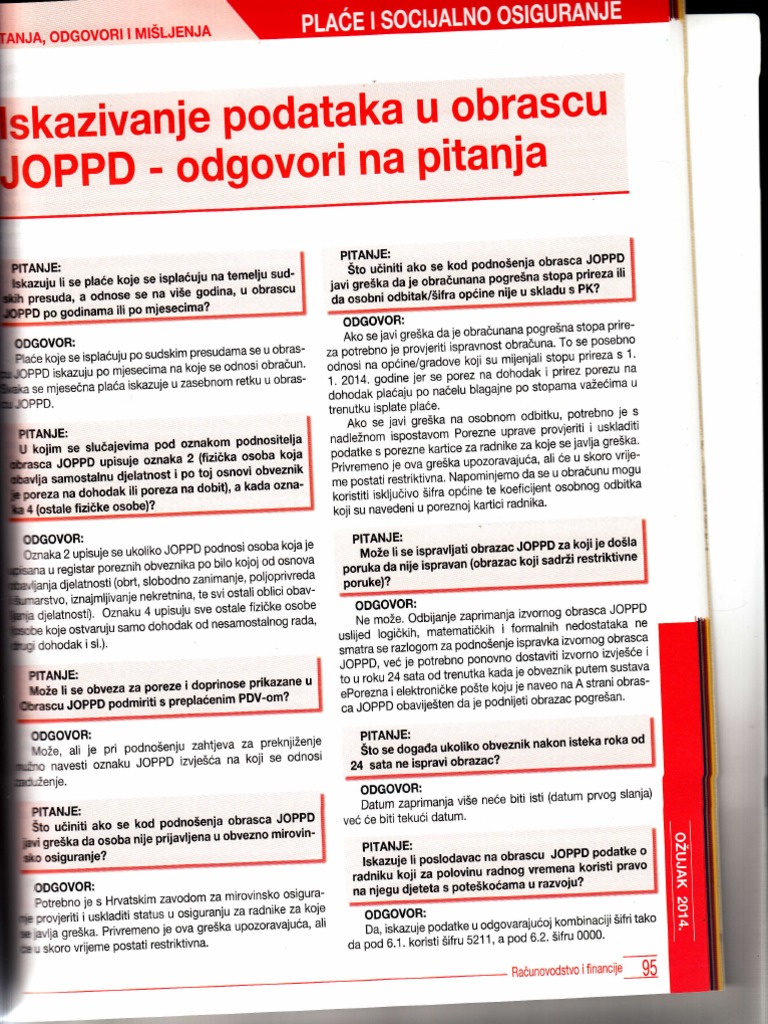 JOPPD - Pitanja I Odgovori | PDF