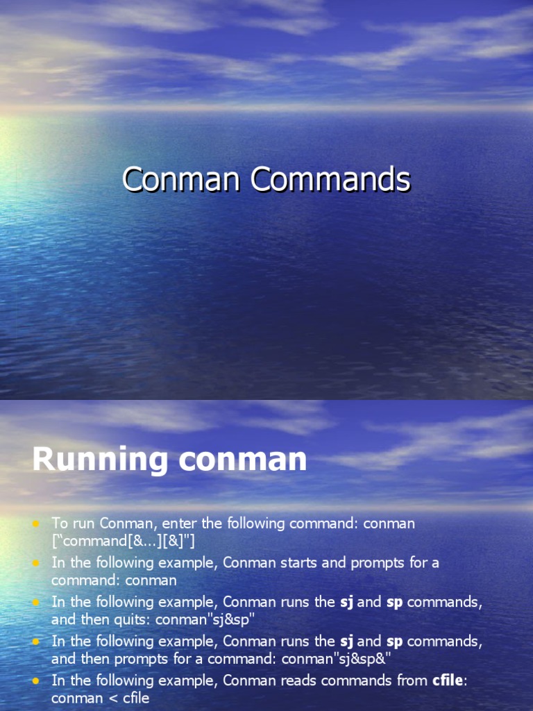 Conman | PDF | Command Line Interface | User (Computing)