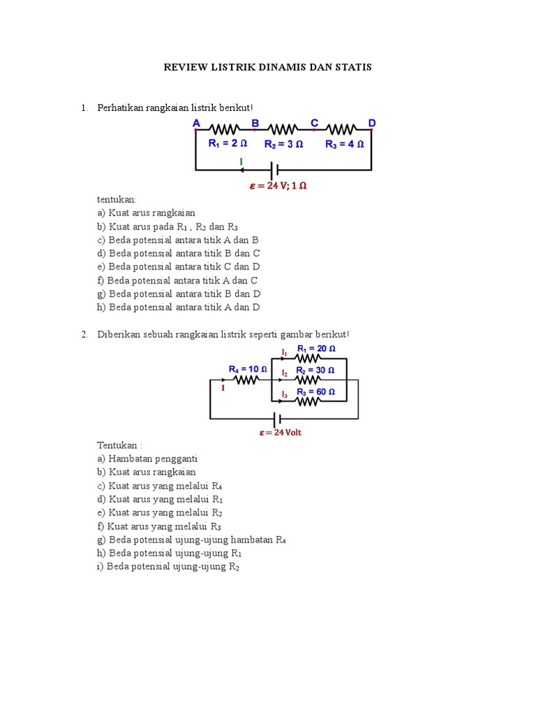 Review Listrik Dinamis Dan Statis | PDF | Sains & Matematika