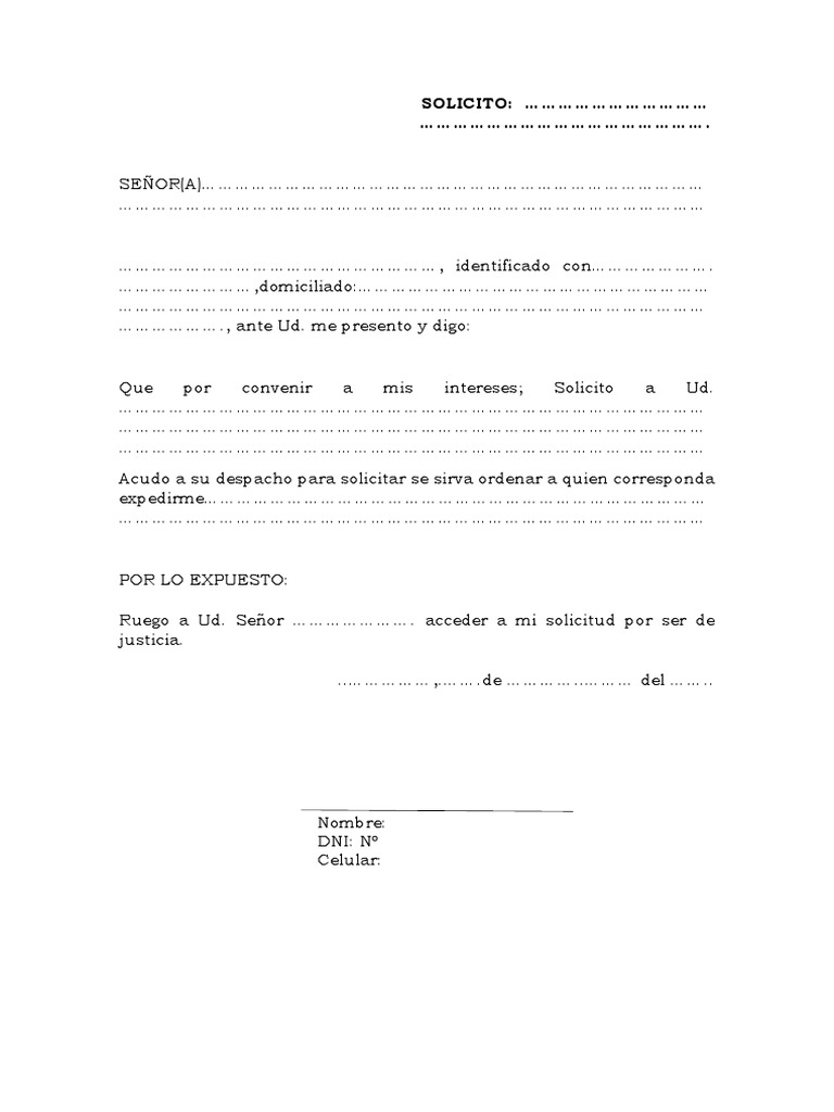 Formato de Solicitud | PDF