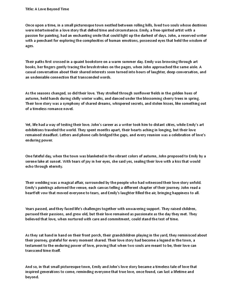 A Love Beyond Time | PDF