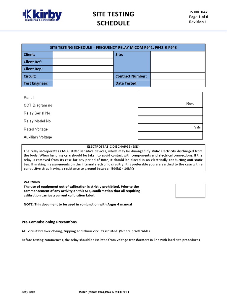 34a. TS 047 (Micom P941, P942 & P943) Rev 1 | PDF | Electrostatic ...