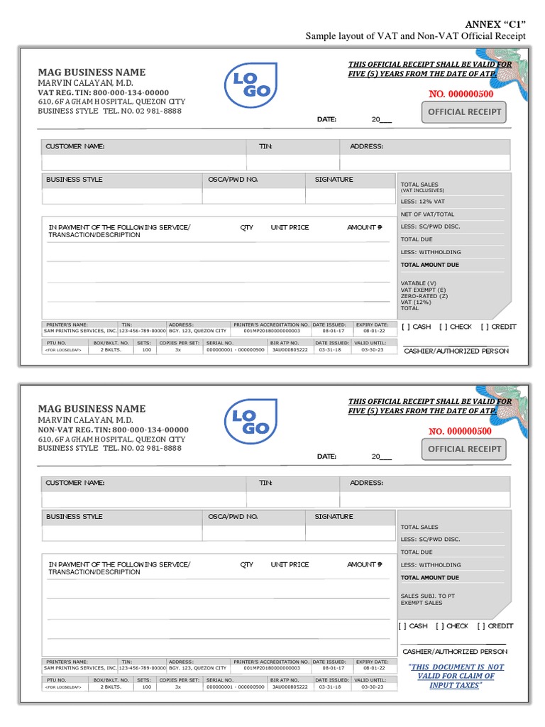 SingleWindow Annex C1 C2 C3 | PDF | Receipt | Value Added Tax