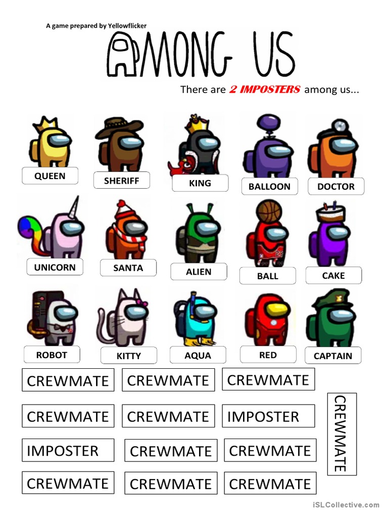Among Us ESL Game | PDF