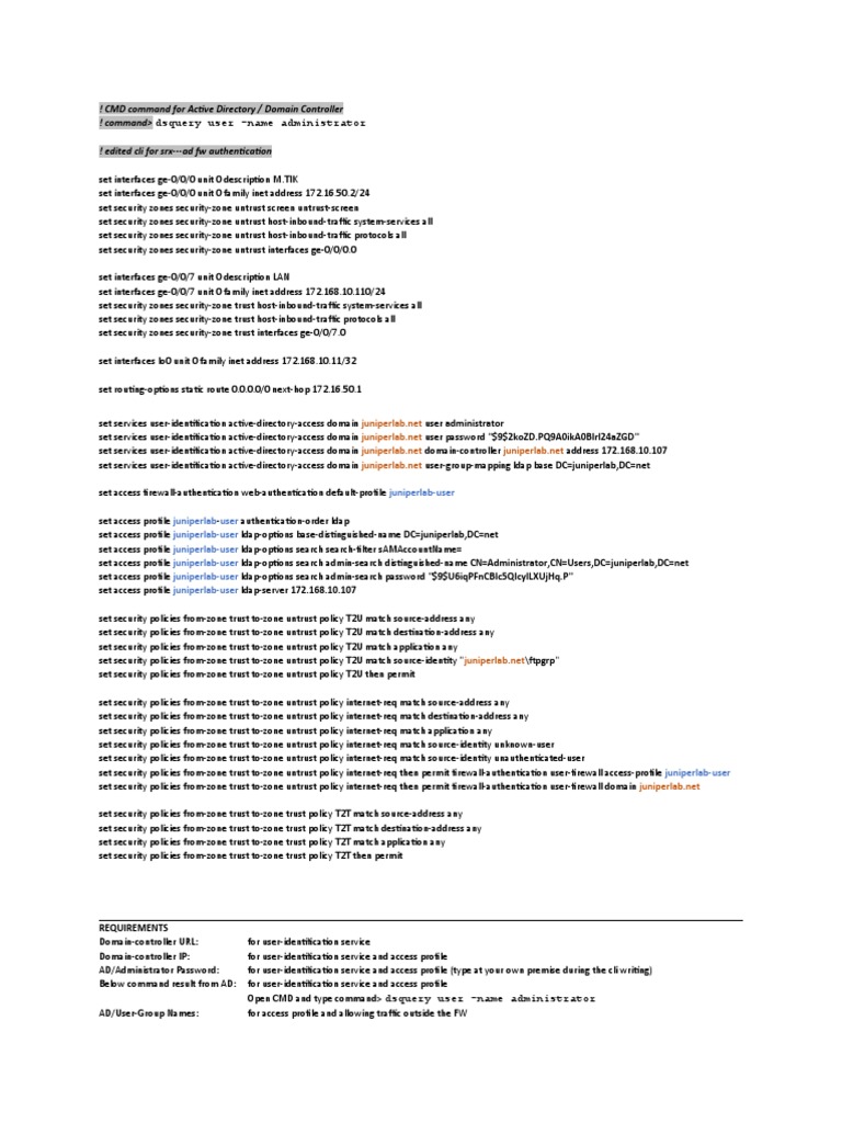 Active Directory CLI Setup Guide | PDF | Computer Engineering | Internet Protocols