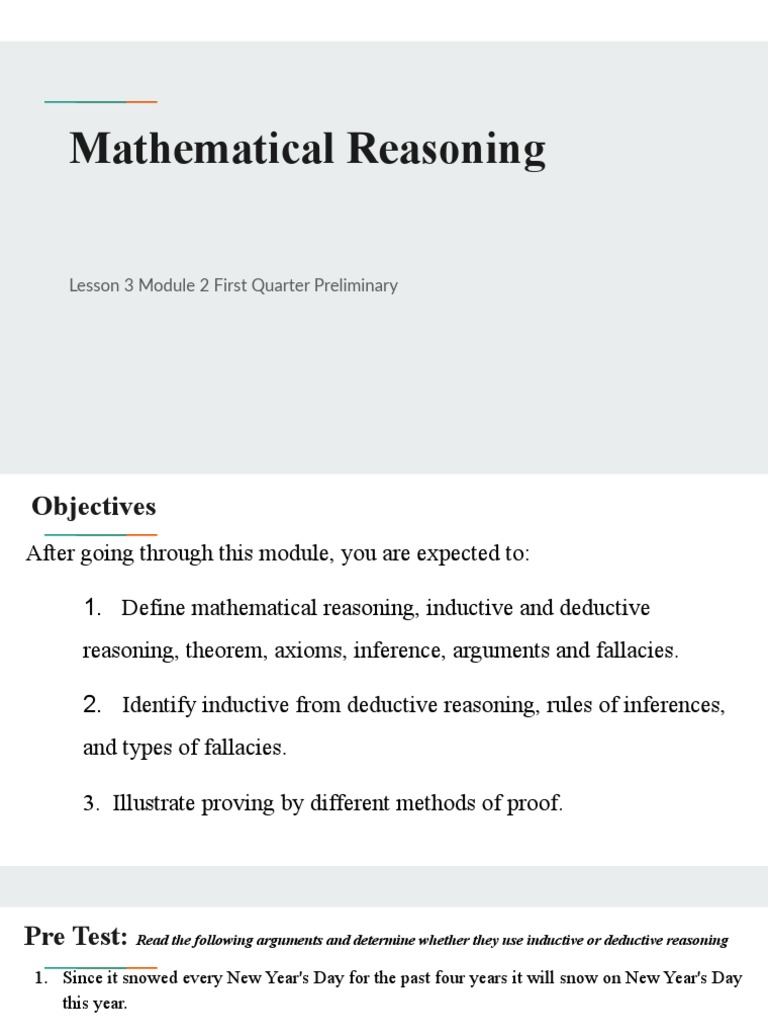 Mathematical Reasoning | PDF | Deductive Reasoning | Argument
