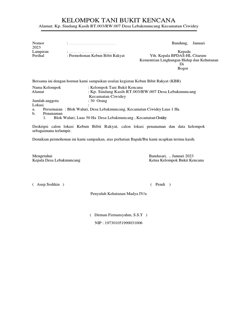 Proposal Bukit Kencana KBR | PDF