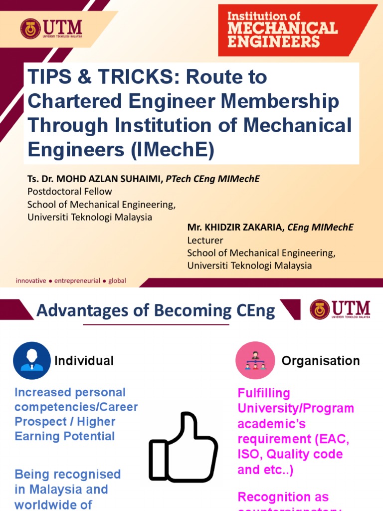 Route To CEng IMechE | PDF | Engineering | Engineer