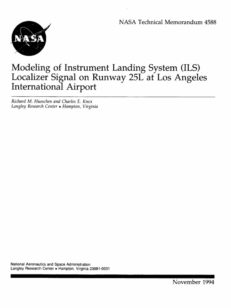Modeling of Instrument Landing System (ILS) Localizer Signal On Runway ...